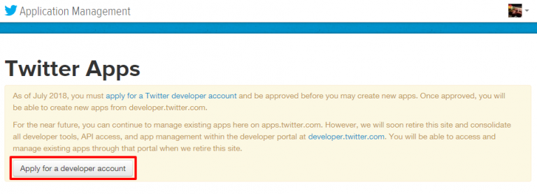 Twitter連携の為に「Api Key」「Access Token」を取得する方法 | マニュアル